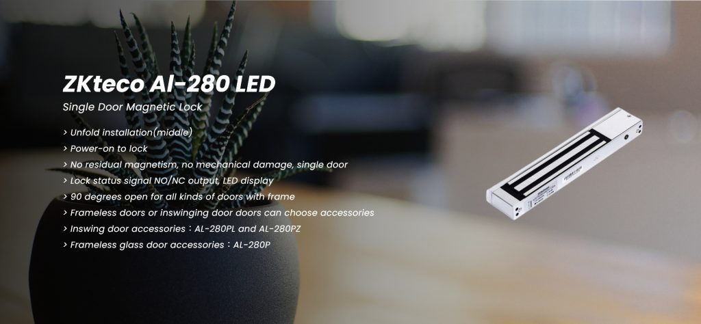 ZKTeco Al-280 Led Single Door Magnetic Lock - STEQ