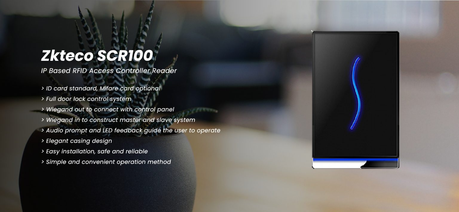 ZKTeco SCR100 IP Based RFID Access Controller Reader - STEQ