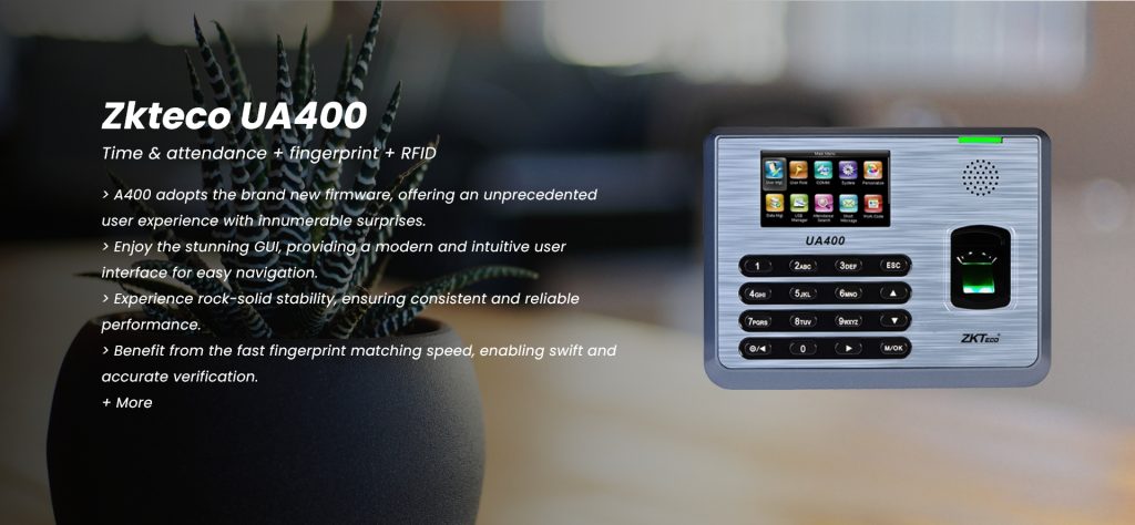 ZKTeco UA400 time & attendance + fingerprint + RFID - STEQ