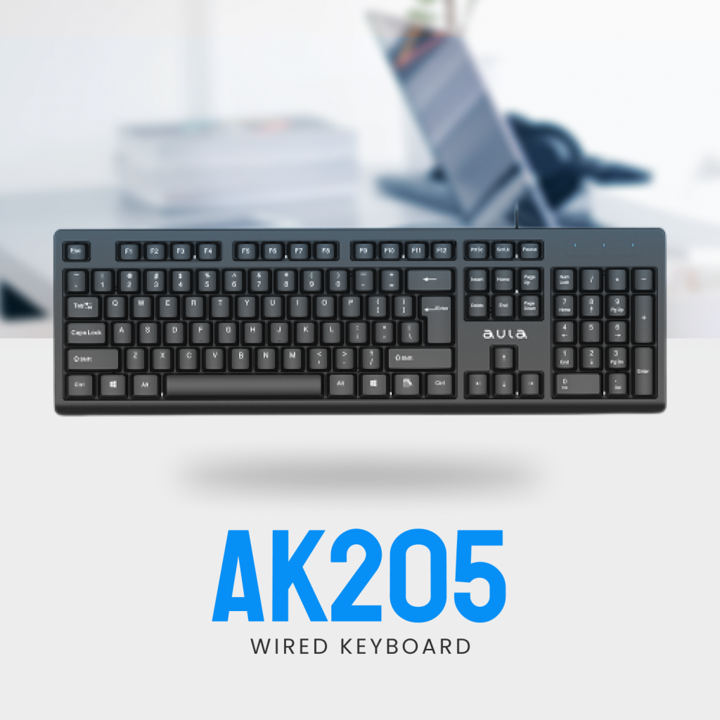 Aula AK205 Ergonomic Wired Keyboard - STEQ