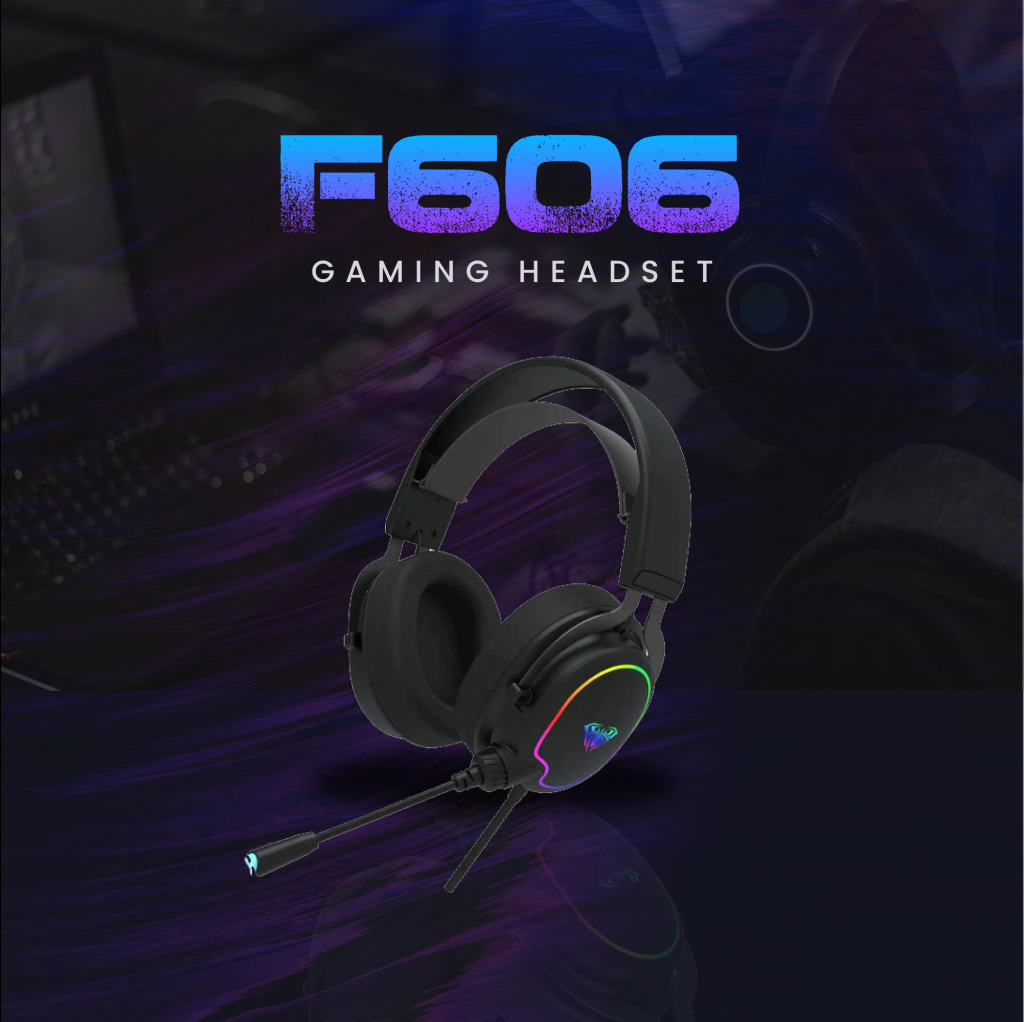 Aula F606 RGB Lighting Wired Gaming headset - STEQ